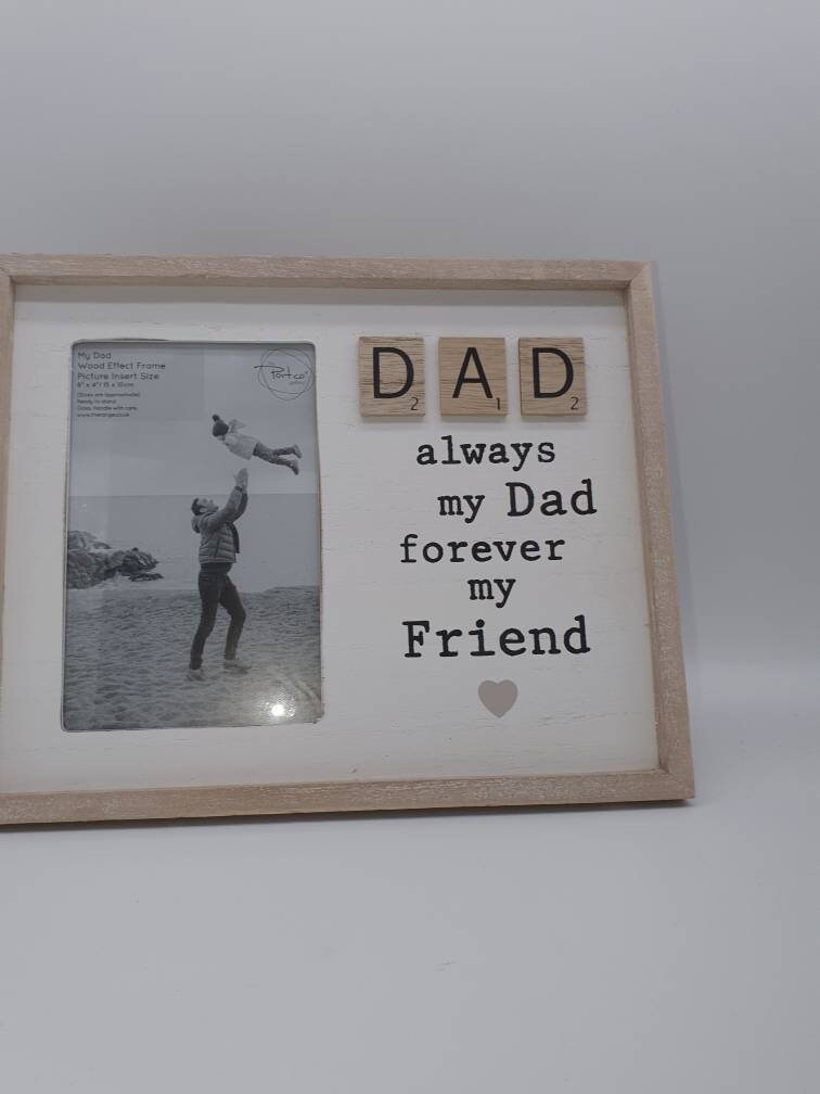 My Dad Wood Rustic Effect Free Standing Picture Frame Great - Etsy