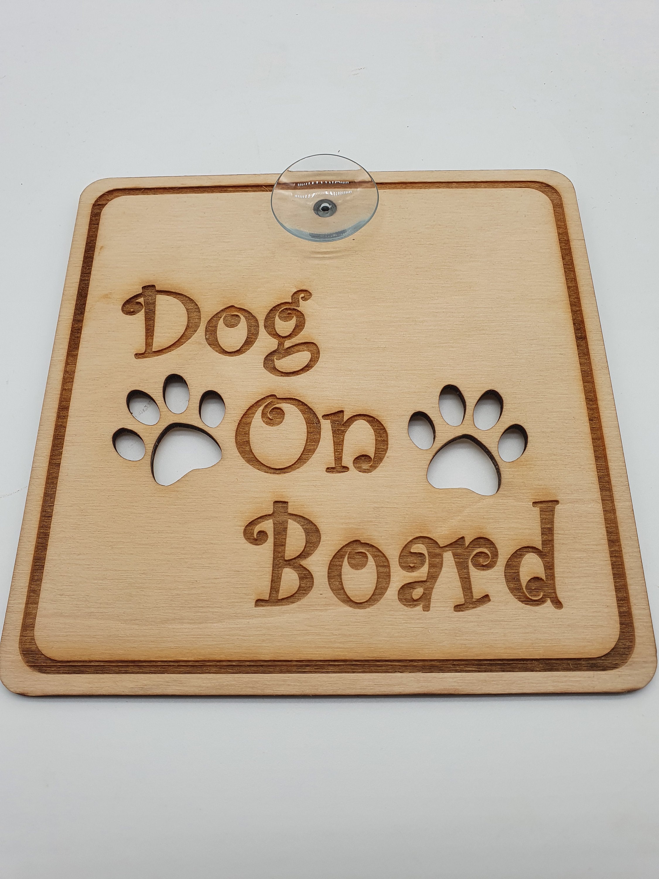 Wooden Dog on Board Sign With Paw Print Design Dog on Board - Etsy UK