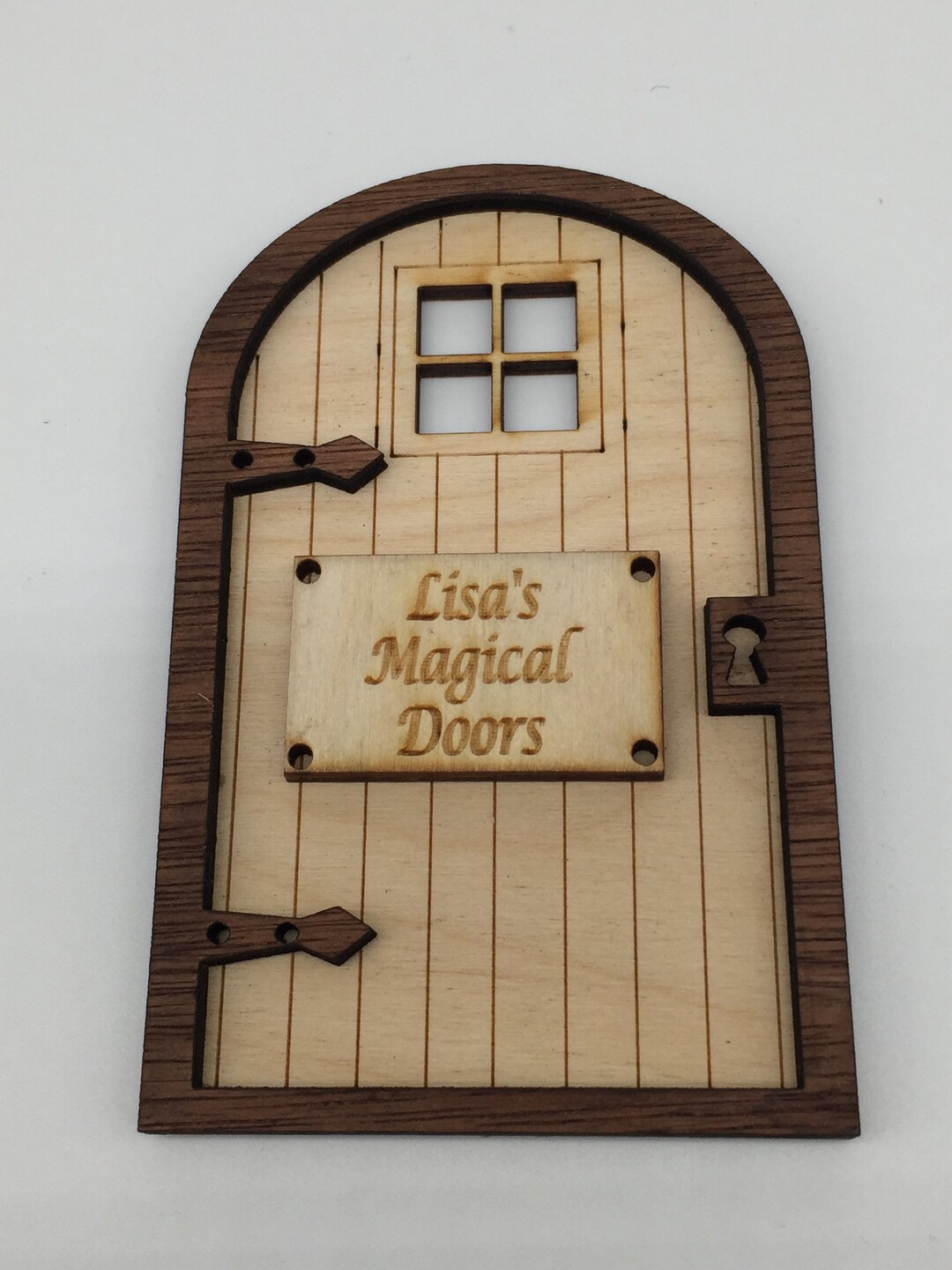 Magical Personalised Wooden Dome Fairy Door With Square Window, Fairy ...