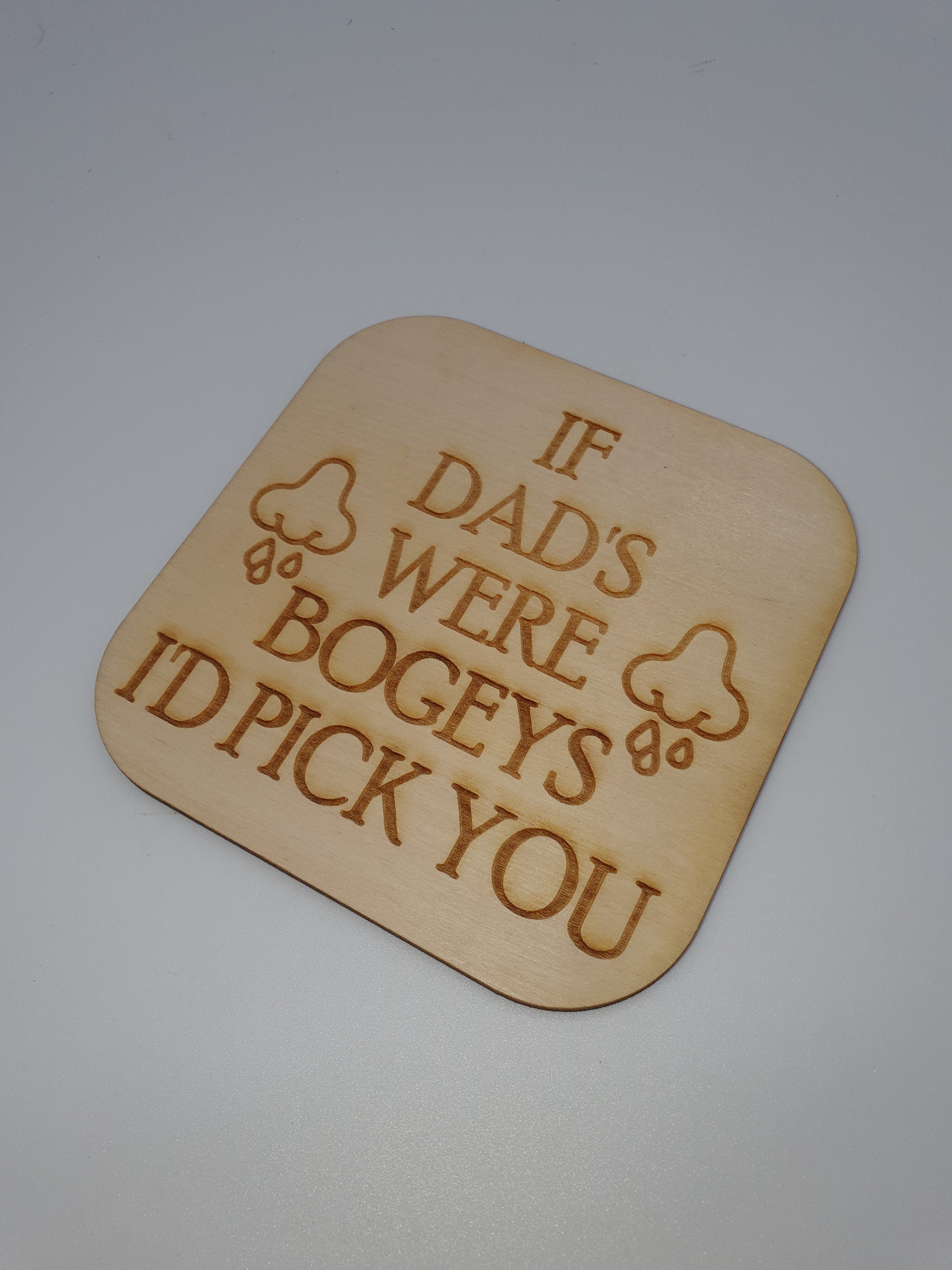 If Dad Was a Bogey I'd Pick You Wooden Coaster Happy Fathers Day, Thank ...