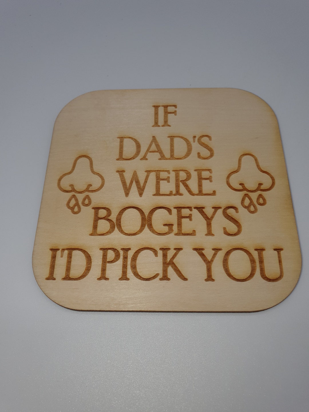 If Dad Was a Bogey I'd Pick You Wooden Coaster Happy Fathers Day, Thank ...