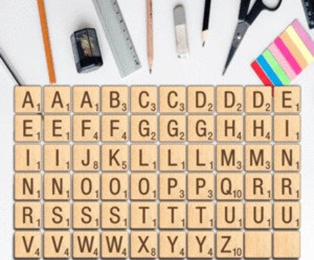 Wooden Scrabble Letters. Numbers or Heart Engraving. 4 Sizes to Choose ...