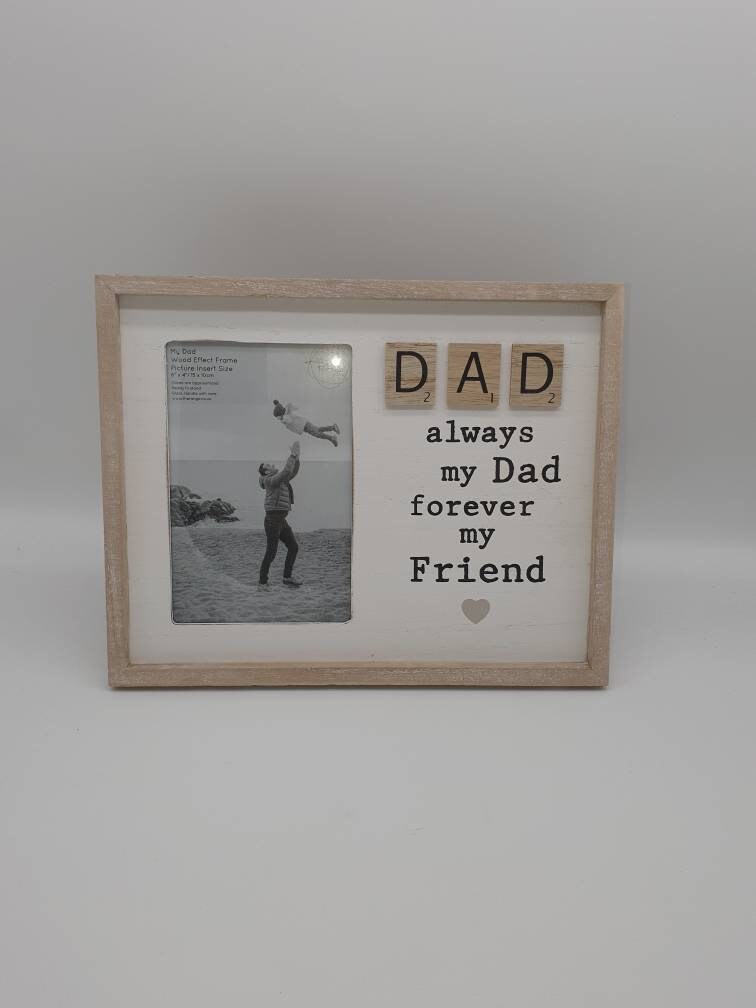 My Dad Wood Rustic Effect Free Standing Picture Frame Great - Etsy