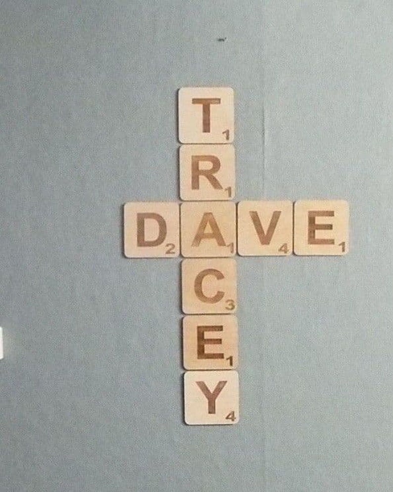 Wooden Scrabble Letters. Numbers or Heart Engraving. 4 Sizes - Etsy
