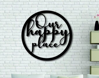 Our Happy Place Sign | Etsy