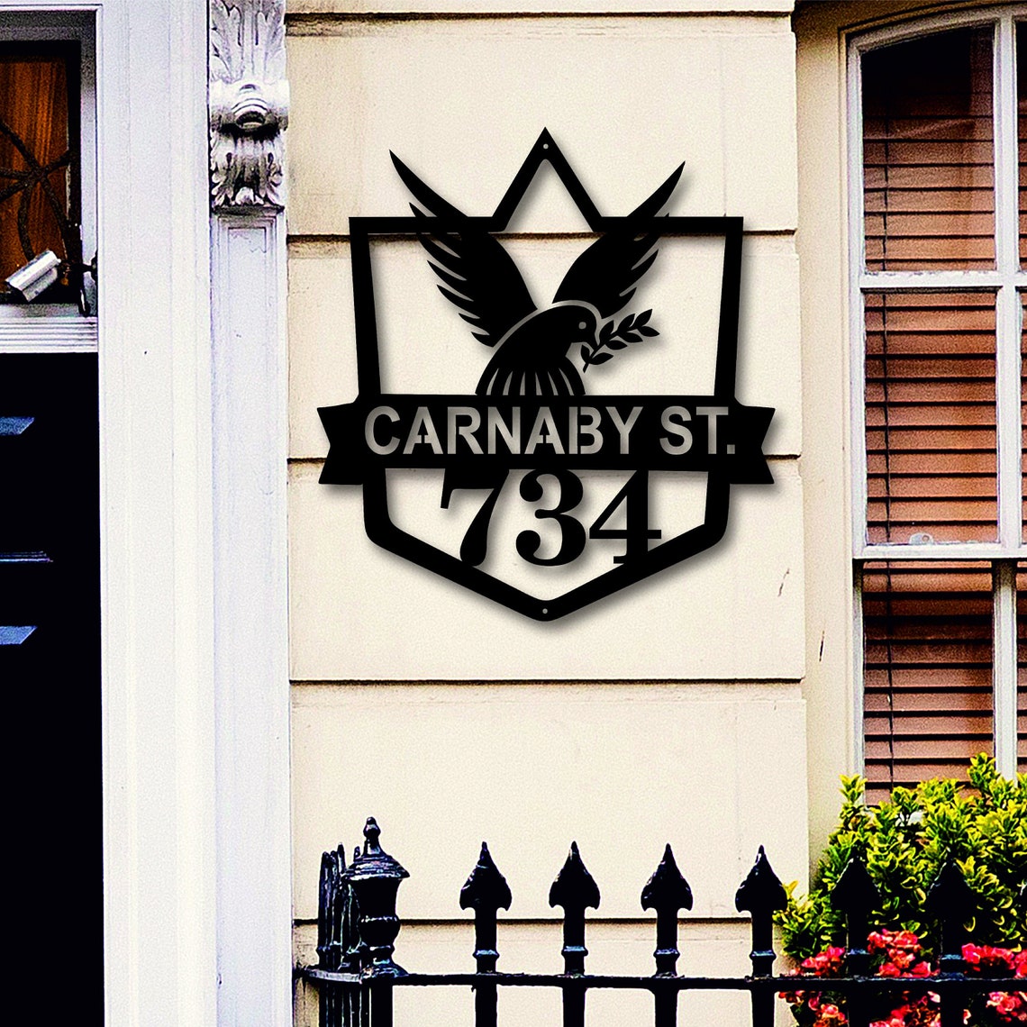 Custom Metal Address Sign for House Address Plaque Metal | Etsy