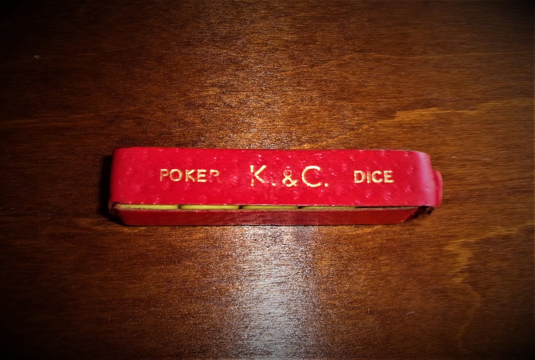 Vintage K & C Butterscotch Colour Bakelite Poker Dice Set in Original ...