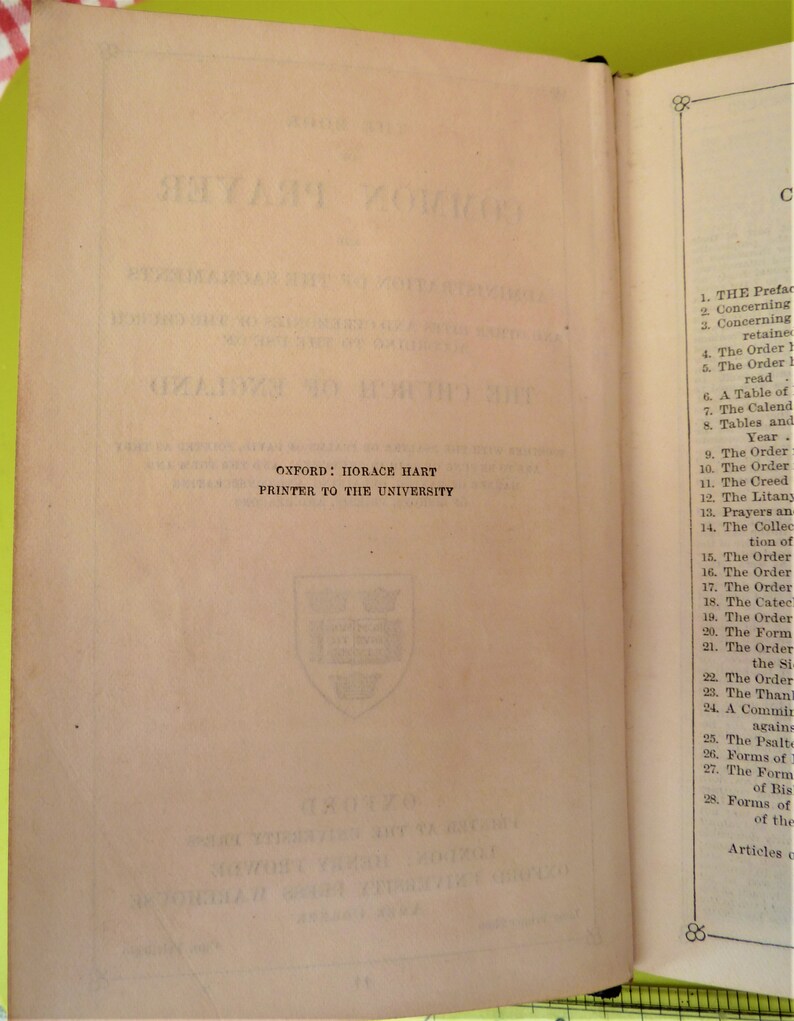 Antique 1908 the Book of Common Prayers and Administration of - Etsy