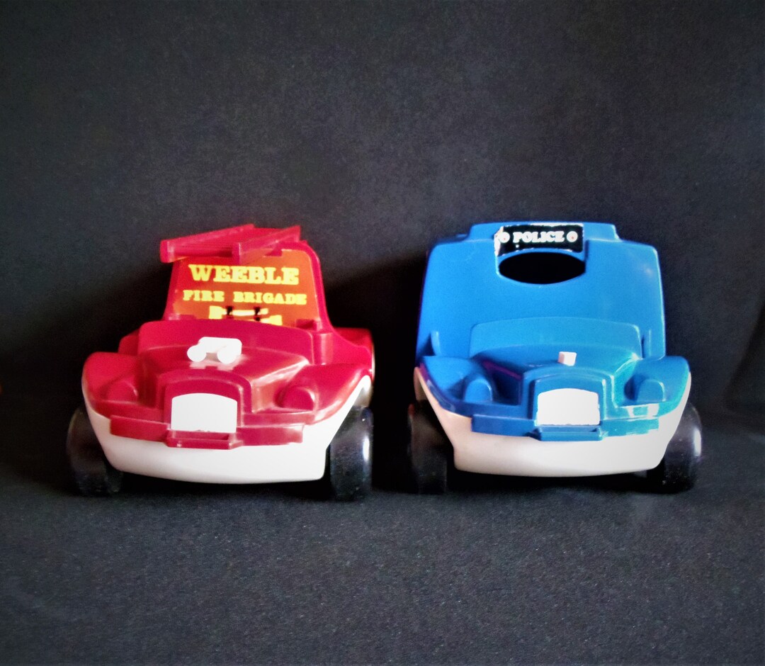 Vintage Airfix Weebles 1970s Fire Engine Brigade Truck and Police Car ...
