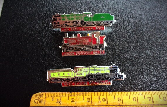 Rare Vintage Steam Train Railway Badges x 3 Metal + E… - Gem