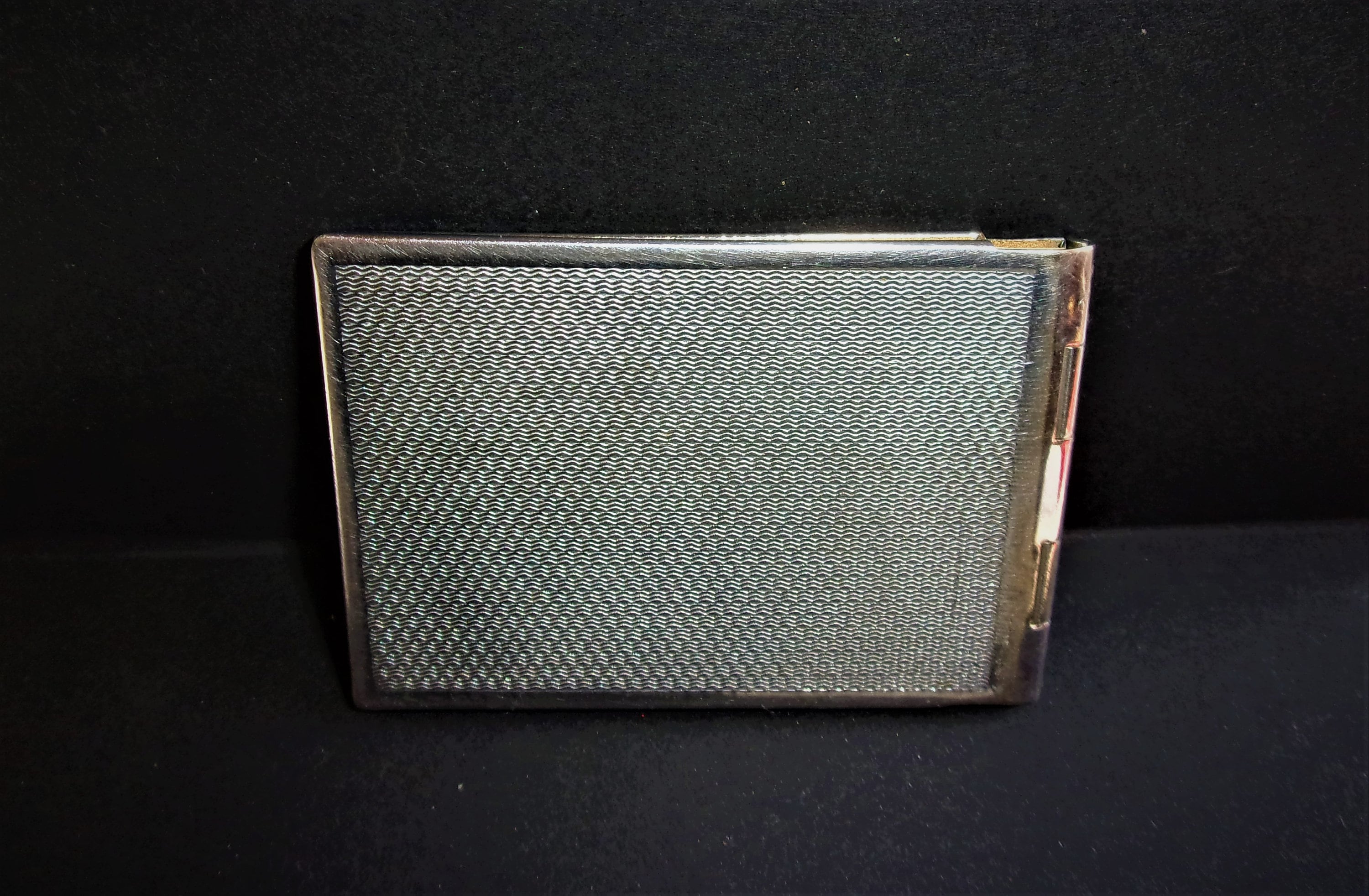 Rare Vintage Chrome Metal Folding Stamp Holder With Enameled - Etsy