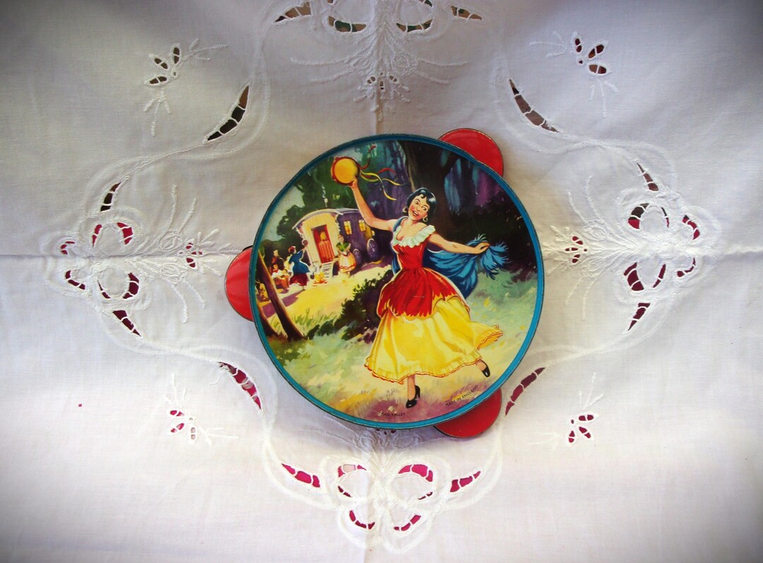 Vintage Tambourine Child Toy Percussion Musical Instrument by Chad ...