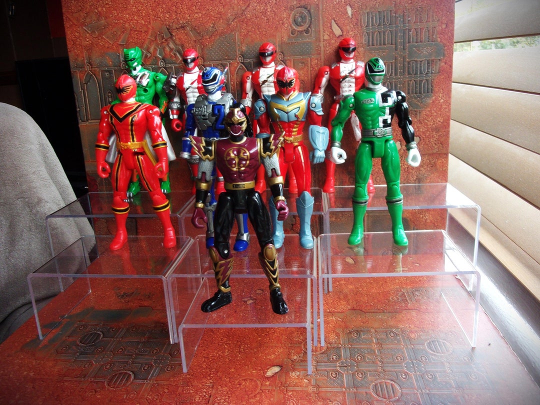 Mighty Morphin Power Rangers Red Blue Purple + Green Ranger X 9 ...