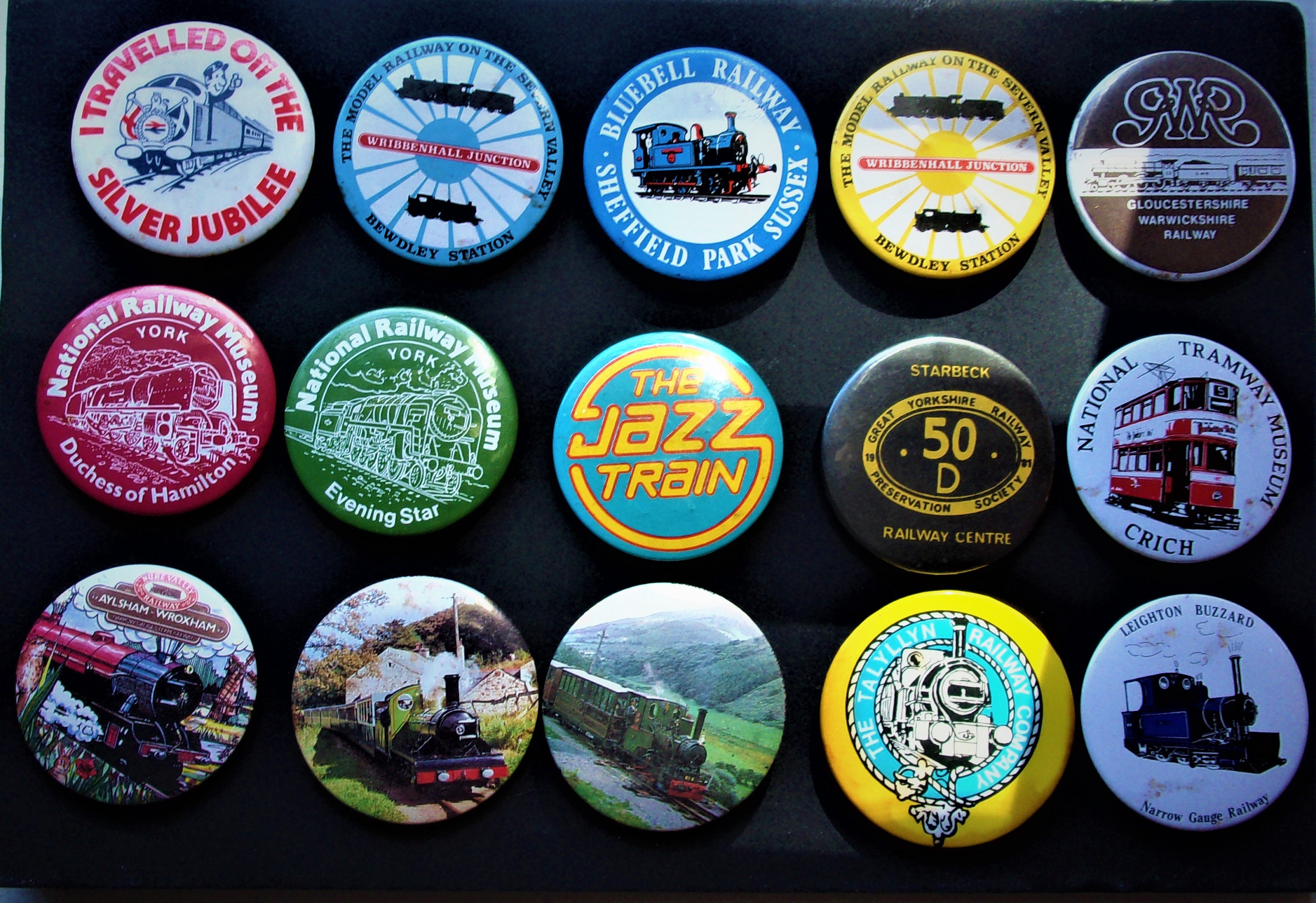 Vintage Train Railway Museums Badges Metal and Plastic Pin - Etsy