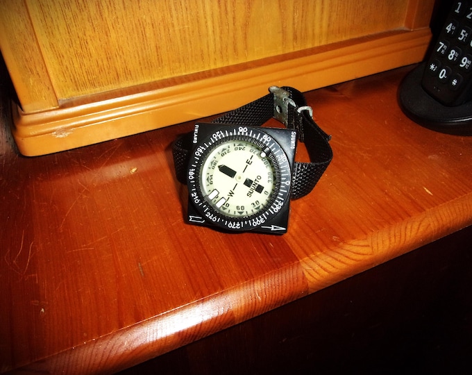 Vintage 1970s Suunto Black Scuba Dive Diving Wrist Compass Made in ...