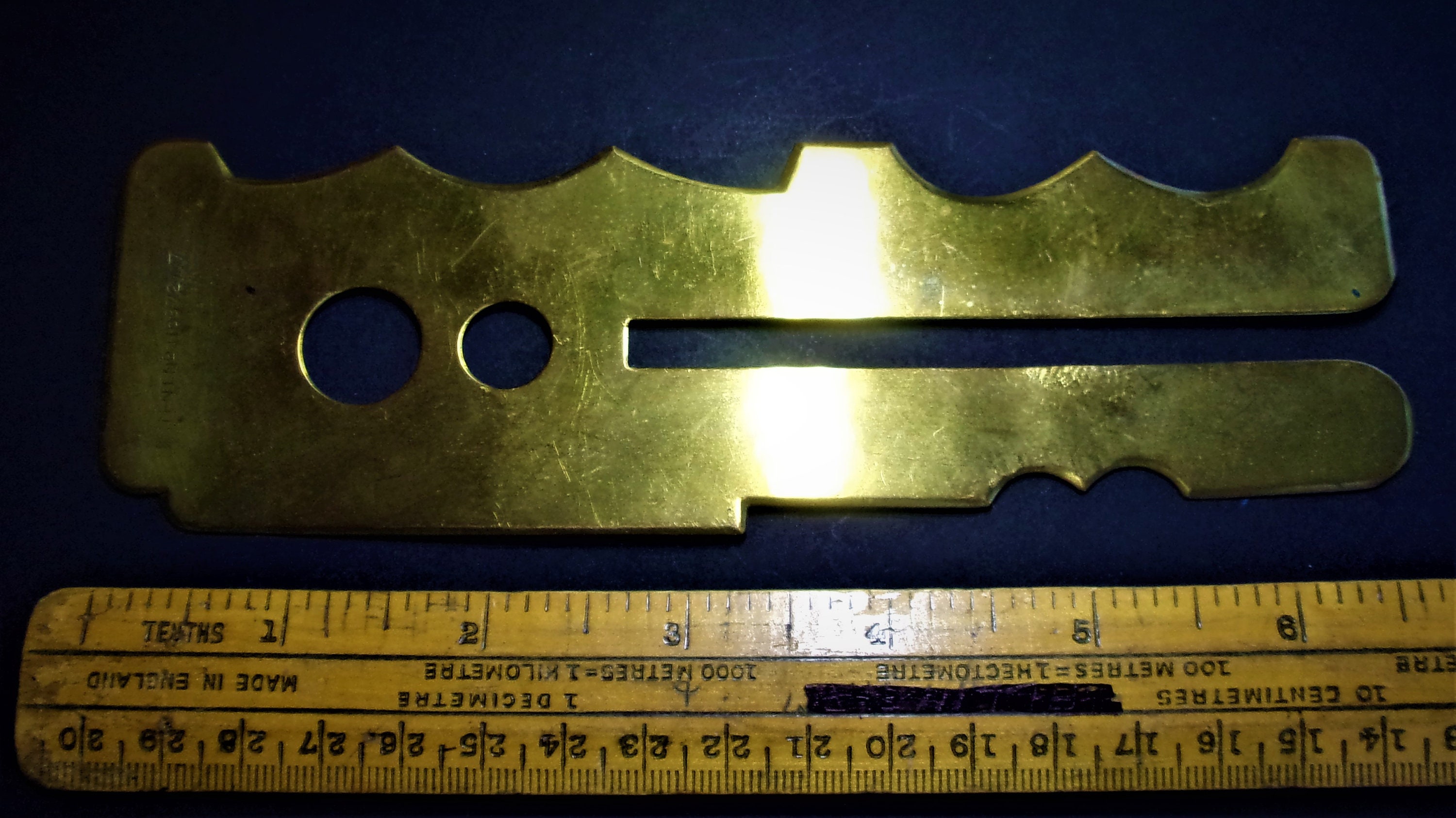 Rare Original Vintage British Military Brass Button Stick WW1 WW2 Style ...