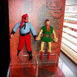 Rare Vintage Pirate Themed Bendy Wire Action Figures X2 Man Set Hand ...