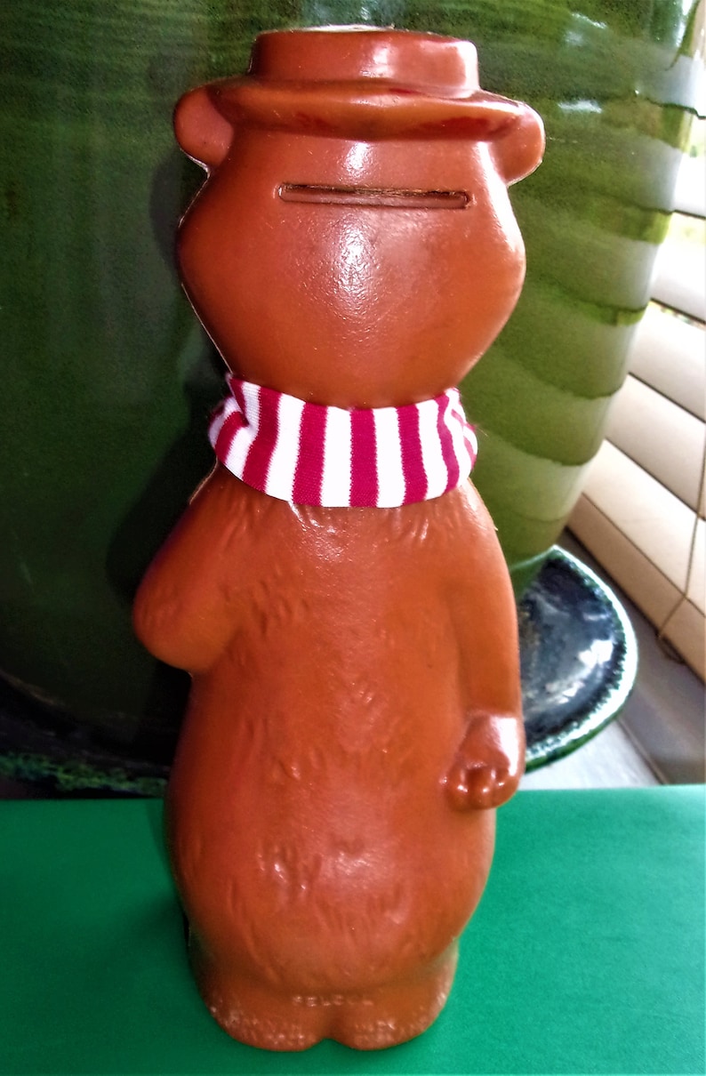 Rare Vintage Yogi Bear Money Box Blow Molded Plastic by Selcol Hannah ...