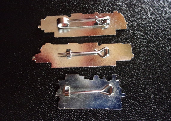 Rare Vintage Steam Train Railway Badges x 3 Metal + E… - Gem