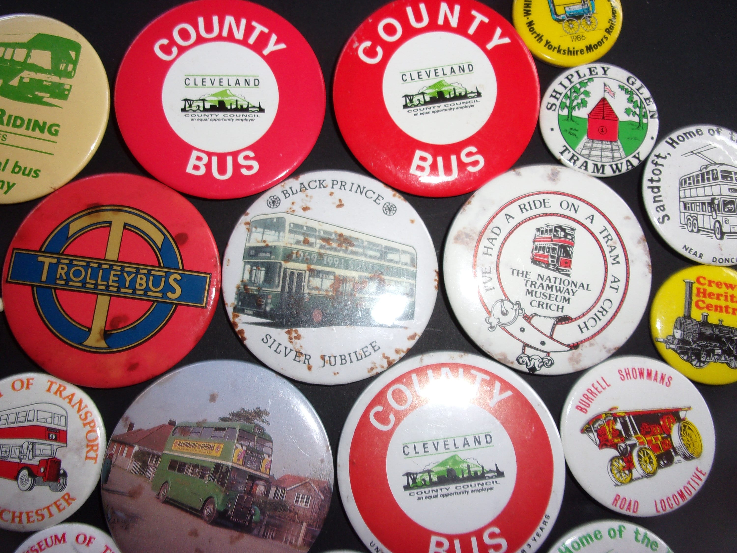 Vintage Bus & Tram Badges Metal and Plastic Pin Button Badges - Etsy UK