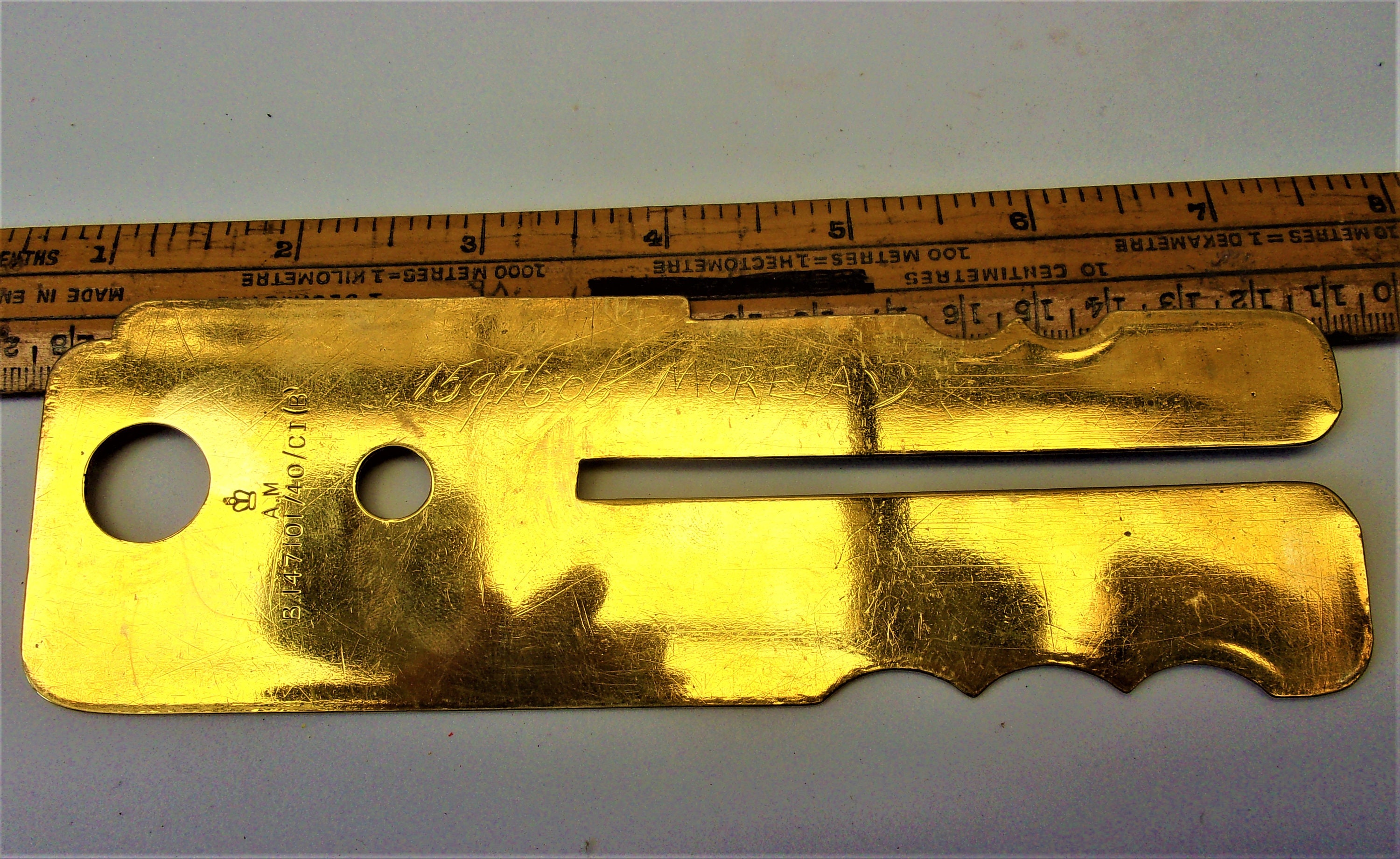 Rare Original Vintage British Army Brass Button Stick WW2 Style With ...