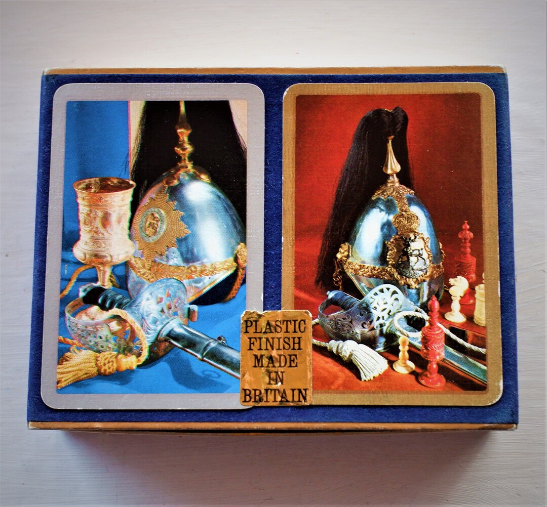 Vintage WADDINGTONS Fine Playing Cards Double Deck BRITISH GUARDS ...