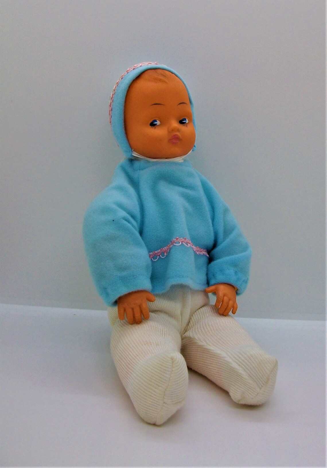 Rare Vintage Key Wind up Baby Doll With Moving Stuffed Cloth Arms and ...
