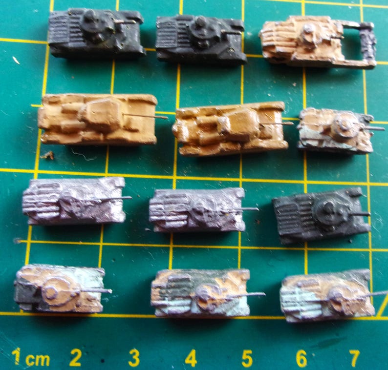 Vintage 6mm Micro Model Tank Collection 200+ Multi Pieces 1:300 ...