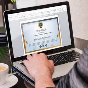 Set of 2 EDITABLE Printable Certificate, Certificate of Completion ...