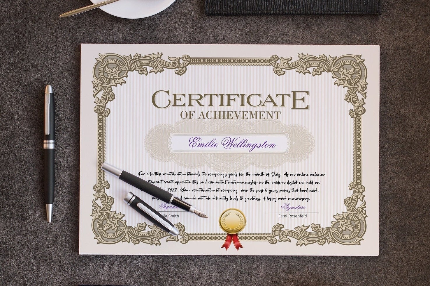 Editable Old Style Appreciation Certificate Template, Vintage ...