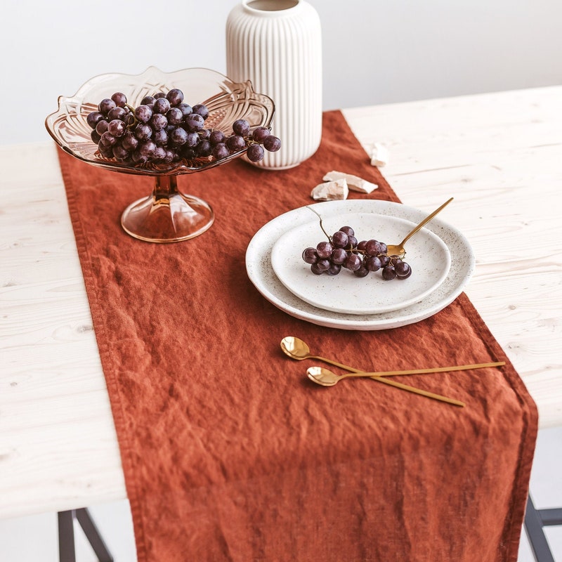 Orange Table Runner - Etsy