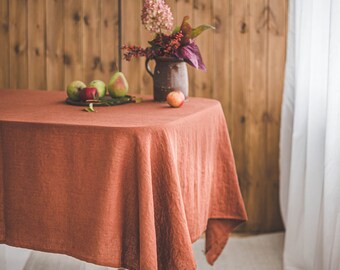 Burnt Orange Tablecloth - Etsy