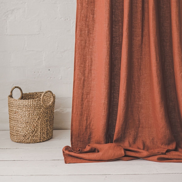 Burnt Orange Curtains - Etsy