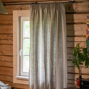 Natural Belgian Linen Curtains - Etsy