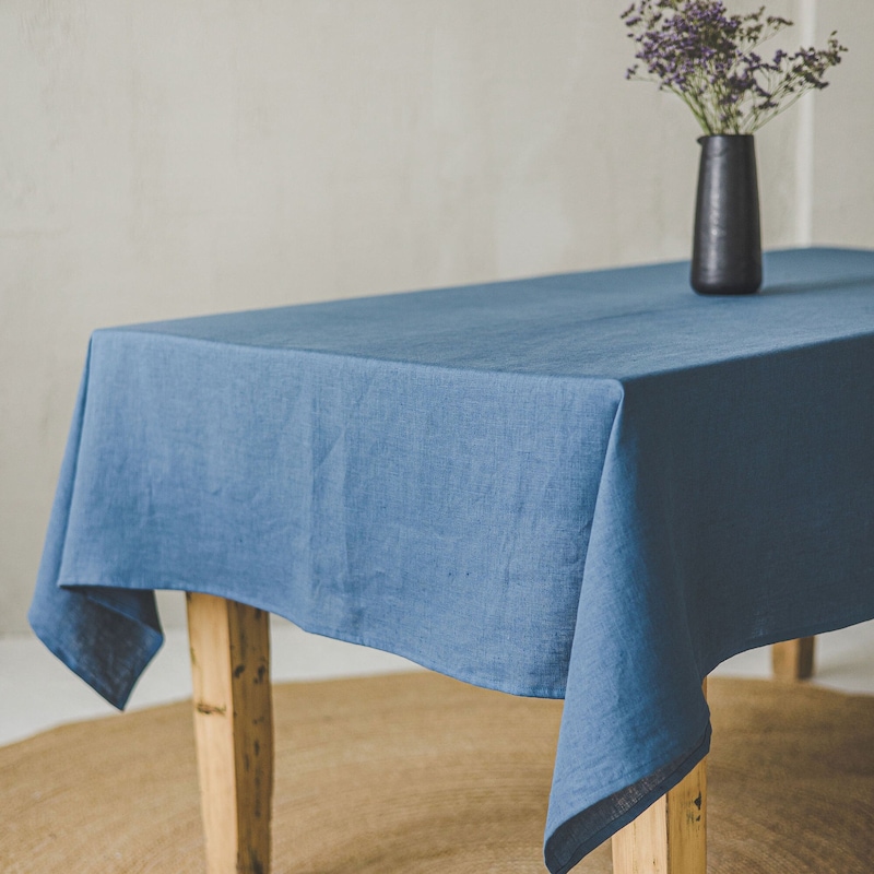 Blue Tablecloth - Etsy