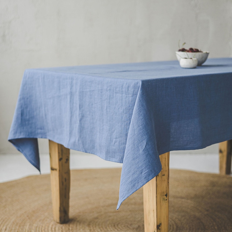 Blue Table Cloth - Etsy