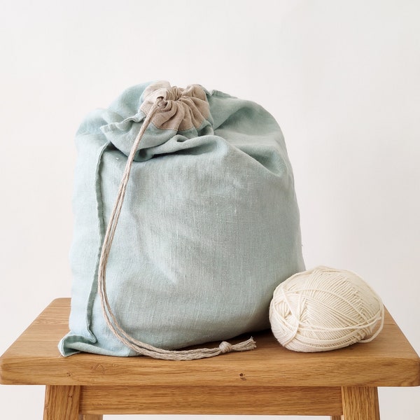 Linen Drawstring Bag - Etsy