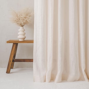 Lightweight Linen Sheer Curtain | Natural Sheer Curtain for a Soft ...