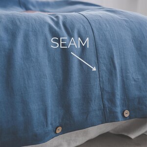 Linen Duvet Cover With Buttons, Washed Softened Linen Bedding, Custom ...