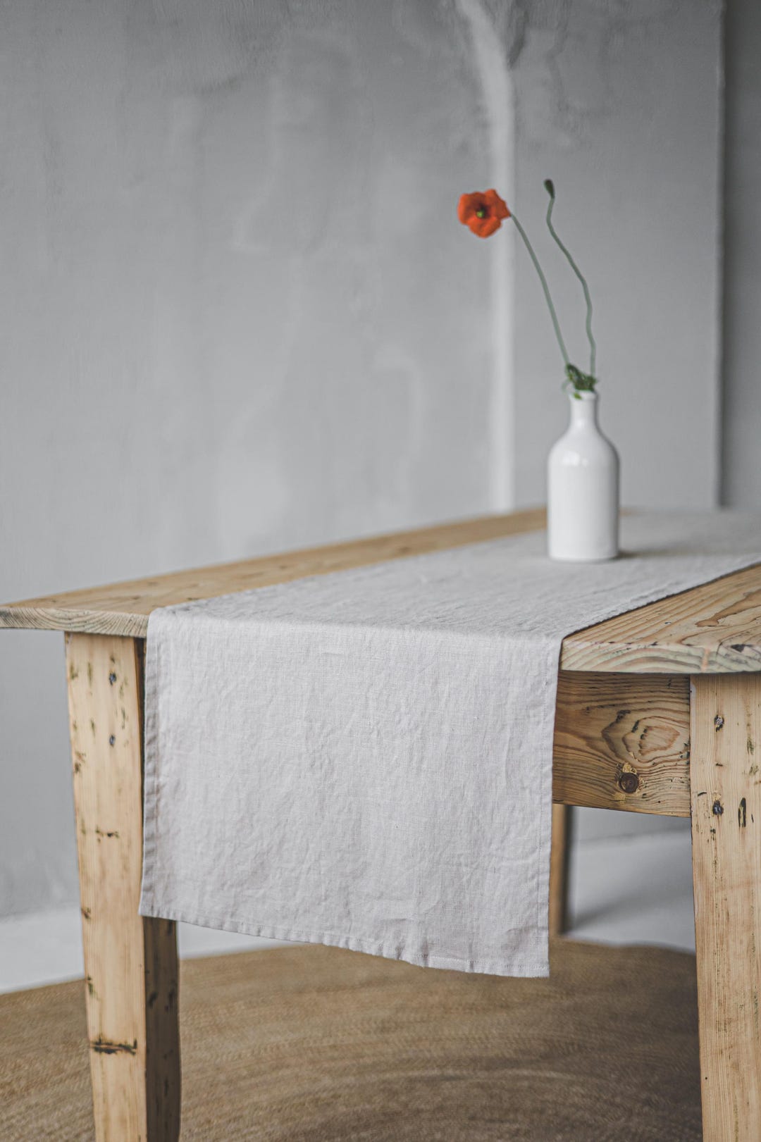 Handmade Linen Table Runner – Pure Natural Linen, Slow-made in ...