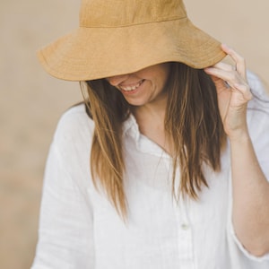 Natural Linen Summer Hat - Lightweight, Breathable & Packable ...