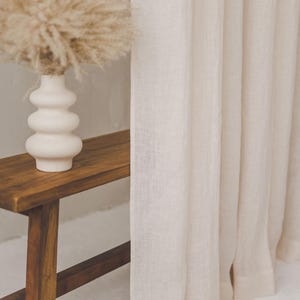 Lightweight Linen Sheer Curtain | Natural Sheer Curtain for a Soft ...