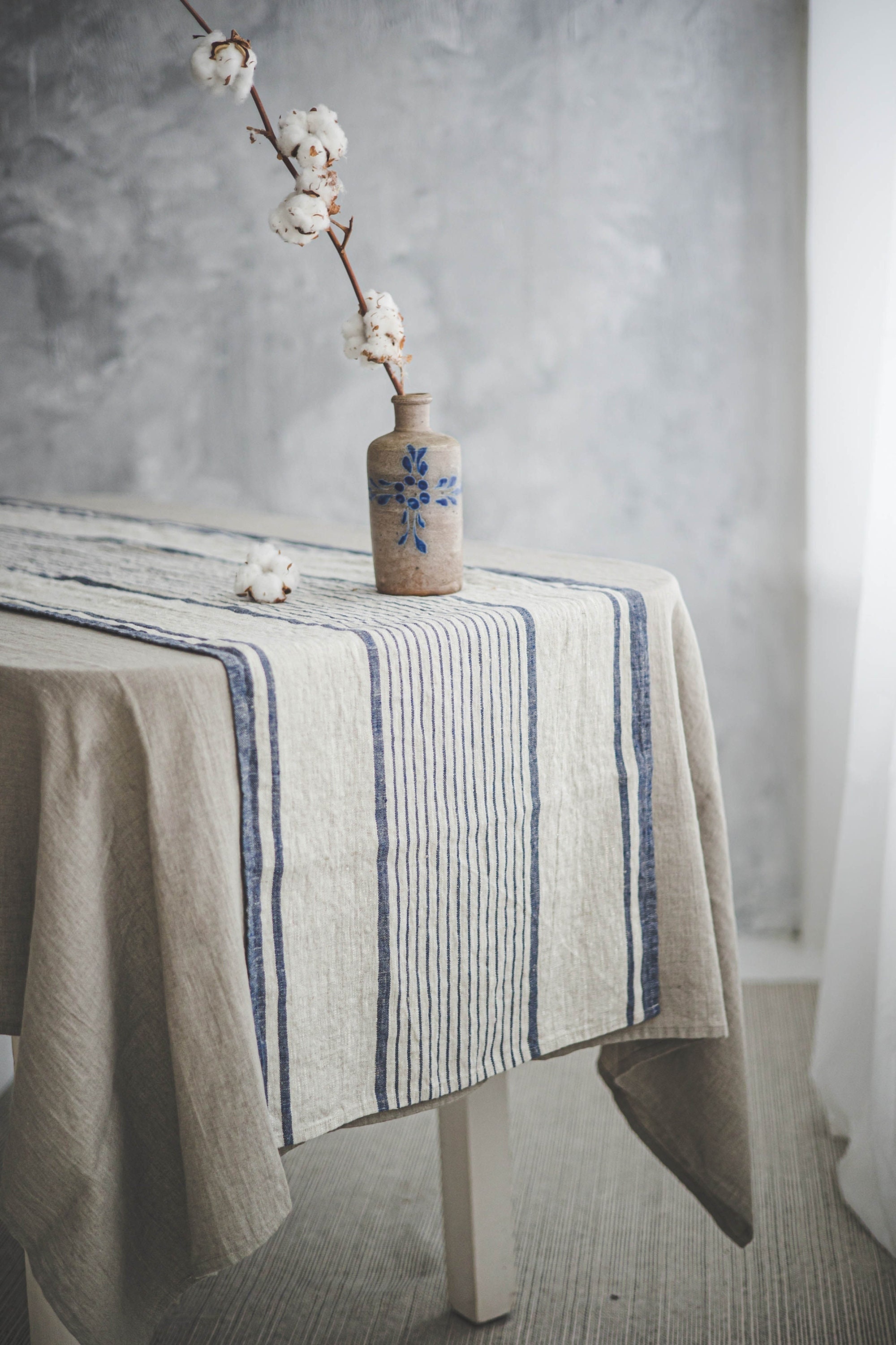 French Style Linen Table Runner Striped Linen Table Runner - Etsy UK