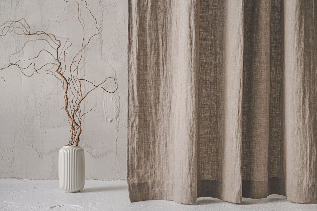 Natural Washed Linen Curtains, Softened Linen Curtains in Various ...