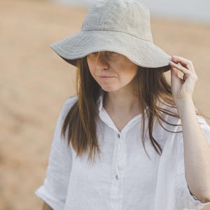 Natural Linen Summer Hat - Lightweight, Breathable & Packable ...