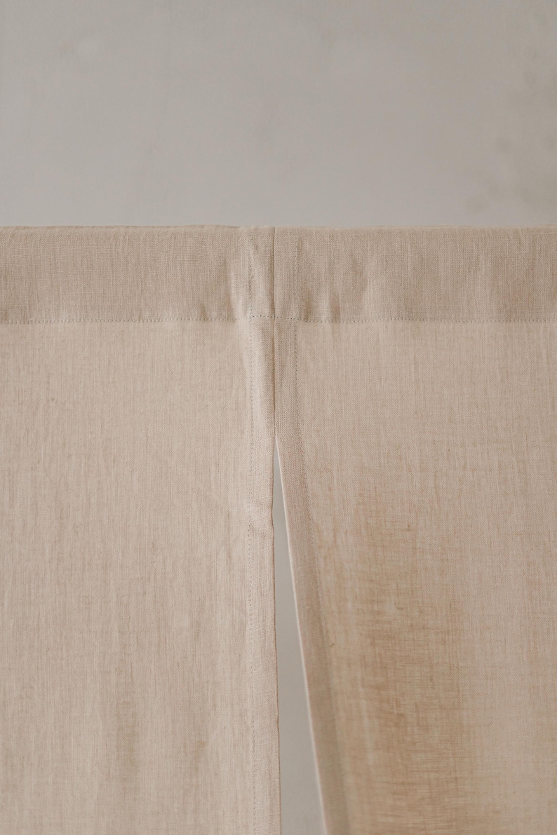 Sand Linen Noren Curtain, Handcrafted Japanese Room Divider, Neutral ...