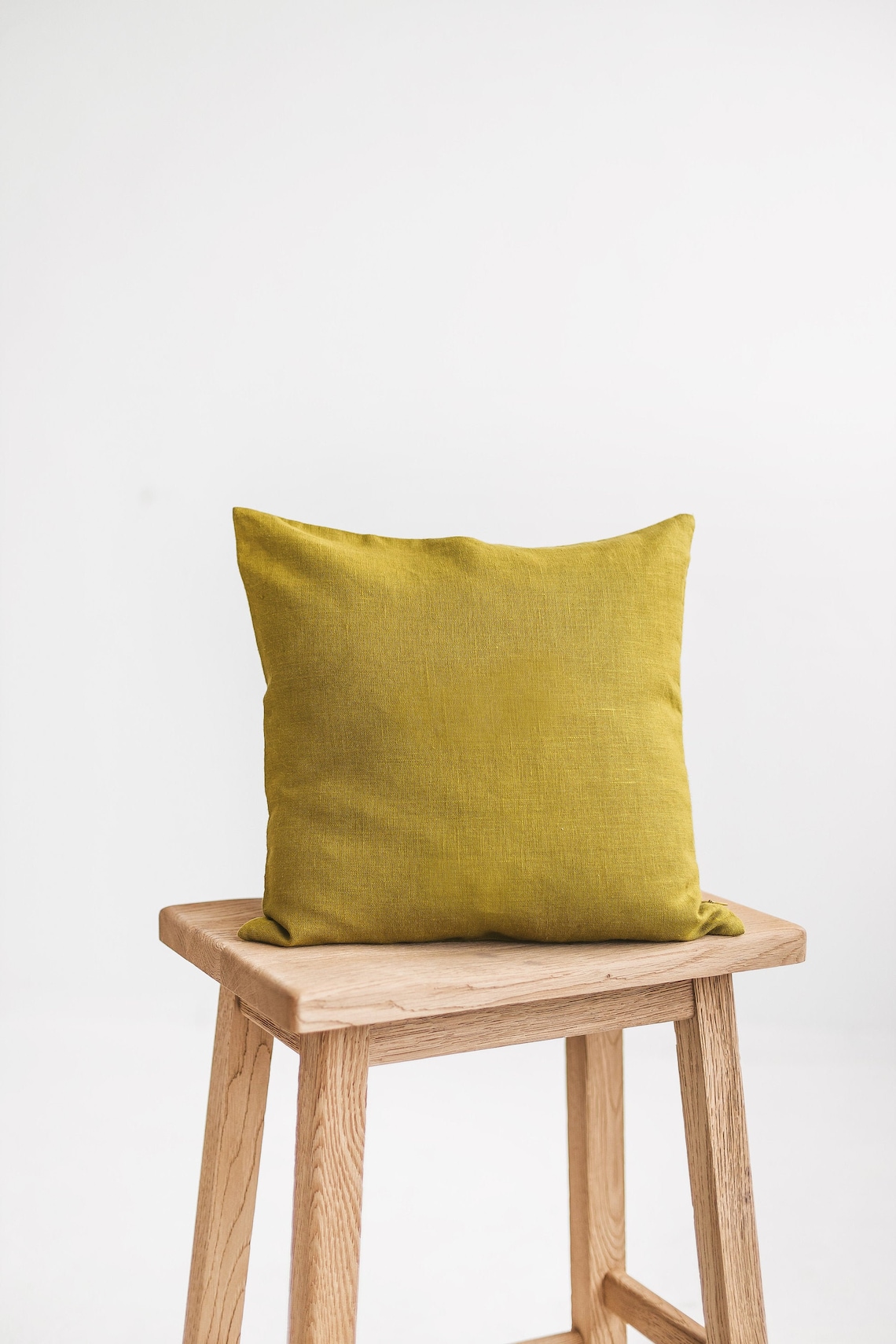Olive Green Linen Pillowcase, Decorative Pillow Cover, Olive Linen ...