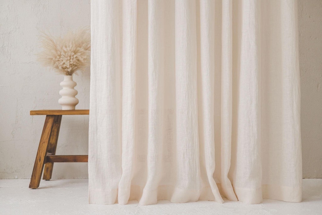 Lightweight Linen Sheer Curtain | Natural Sheer Curtain for a Soft ...