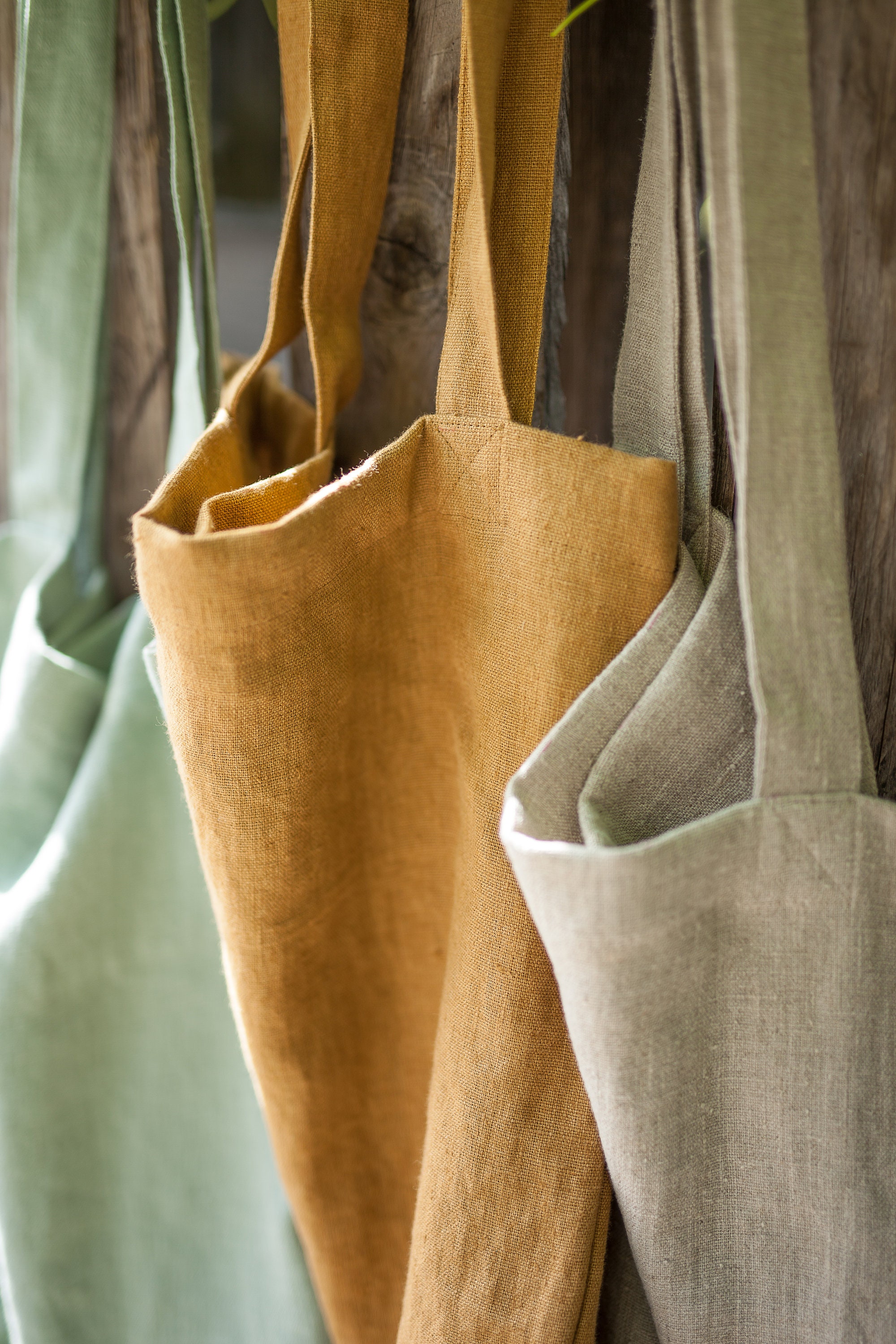 Linen tote bag Undyed linen bag Natural summer bag for women | Etsy