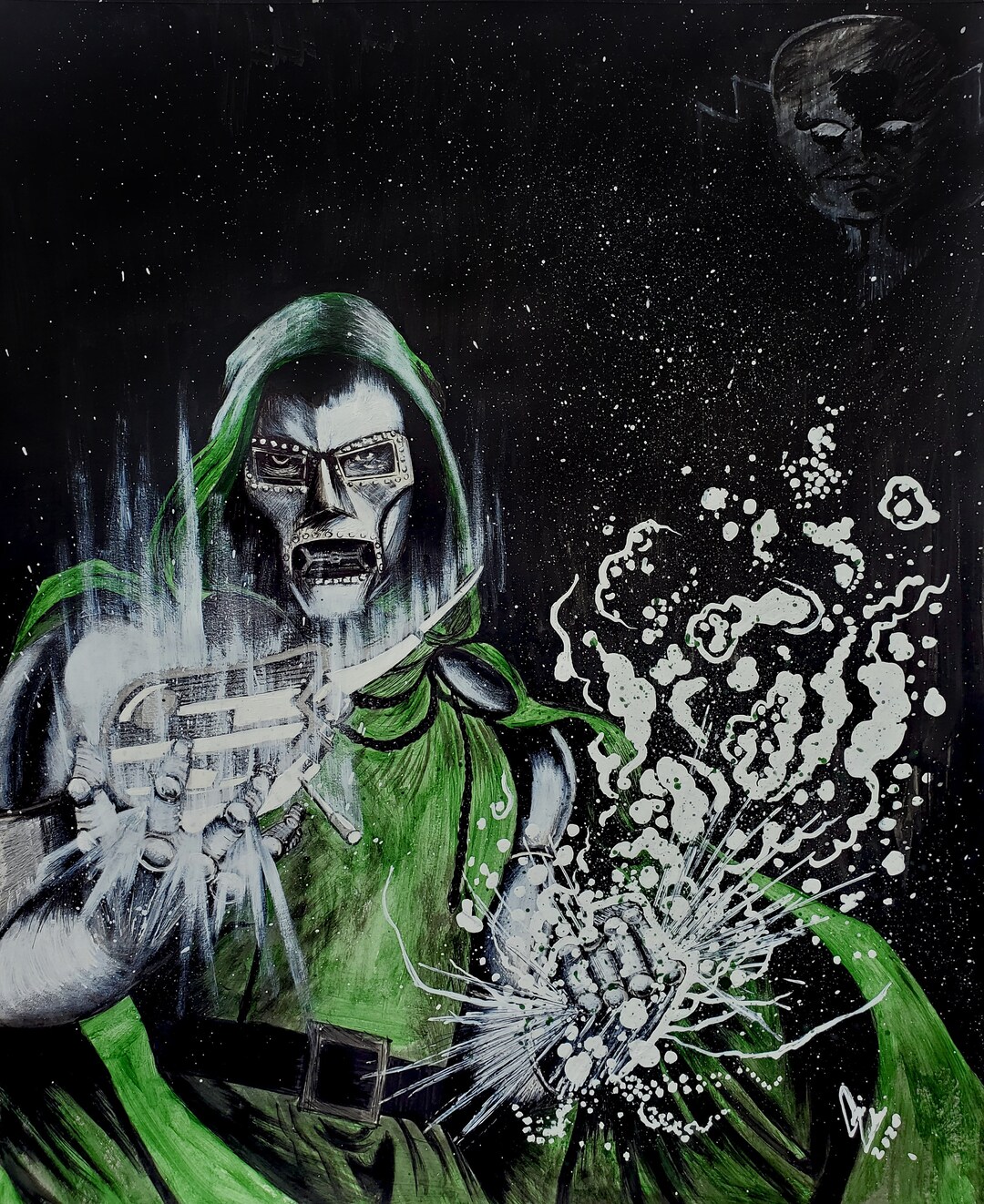 Art Print, Dr. Doom Art Print, Doctor Doom Art Print, Comic Book Art ...